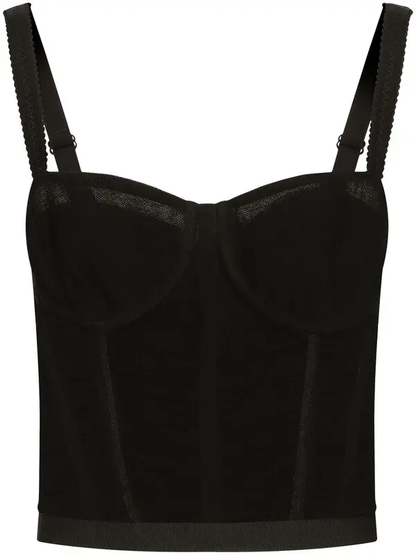 Dolce & Gabbana Draped Tulle Corset Top