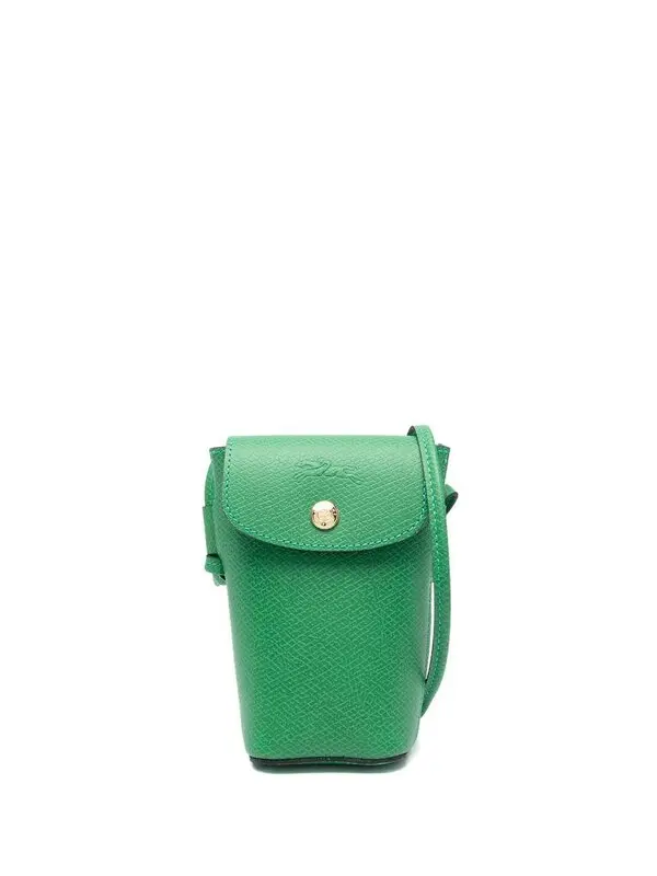 Longchamp Logo-embossed Leather Phone Case