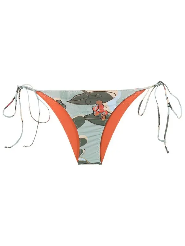 CLUBE BOSSA Aava Floral-print Bikini Bottoms - Green