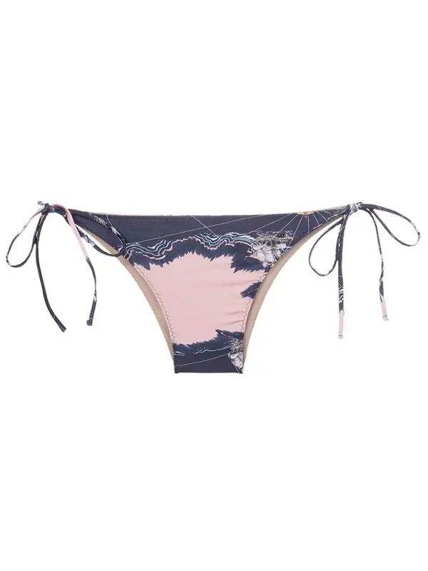 CLUBE BOSSA Graphic-print Bikini Bottom - Blue