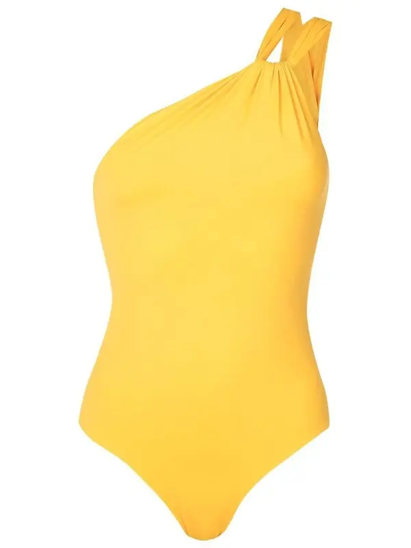 CLUBE BOSSA Asymmetric One-shoulder Swimsuit - Yellow