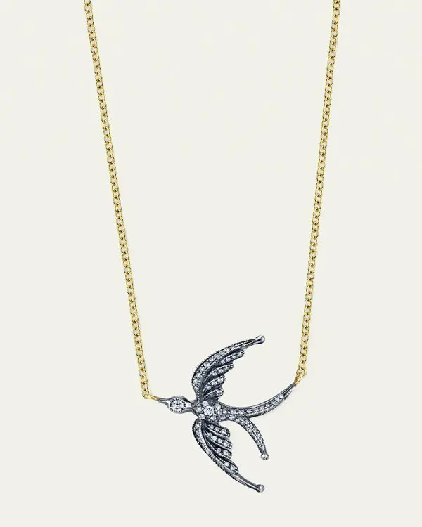 Arman Sarkisyan Pave Diamond Swallow Pendant Necklace