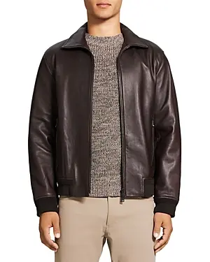 Buy Theory Marco R Leather Jacket - Mink At 20% Off | Editorialist
