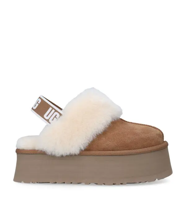 UGG Funkette Flatform Slippers - Brown