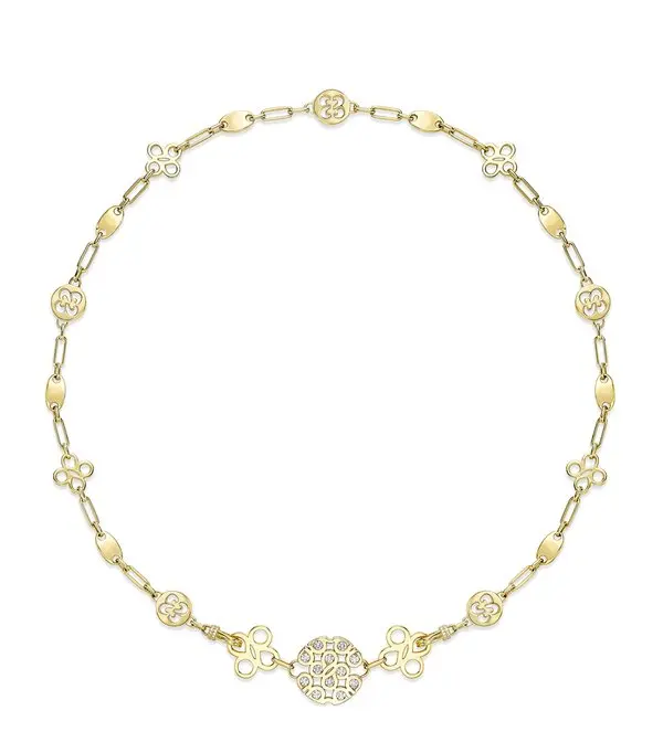 BOODLES Gold And Diamond Be Bold Link Bracelet