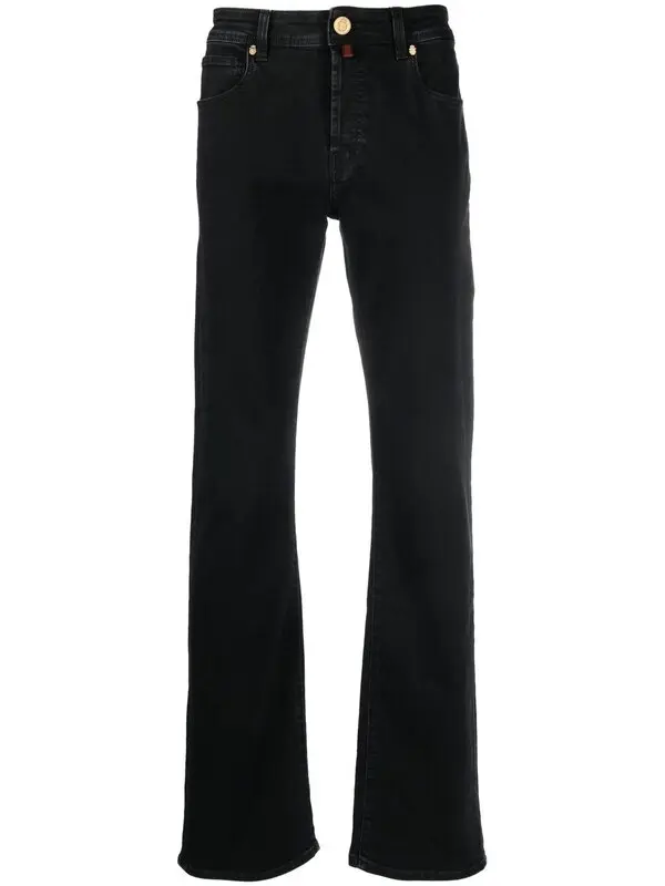 BILLIONAIRE Logo-patch Denim Jeans - Black