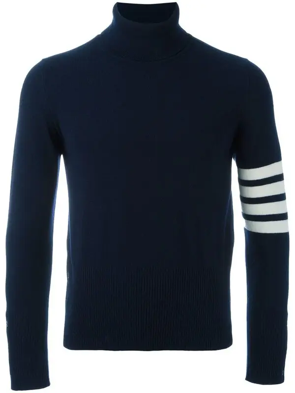 Thom Browne 4-bar Stripe Cashmere Turtleneck