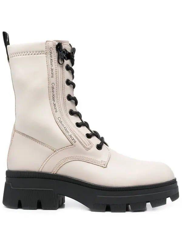 Calvin Klein Leather Combat Boots