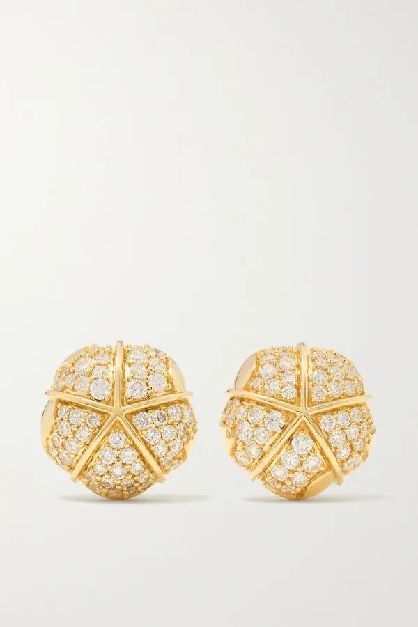 ALMASIKA Terra Nova Large 18-karat Diamond Earrings - Gold
