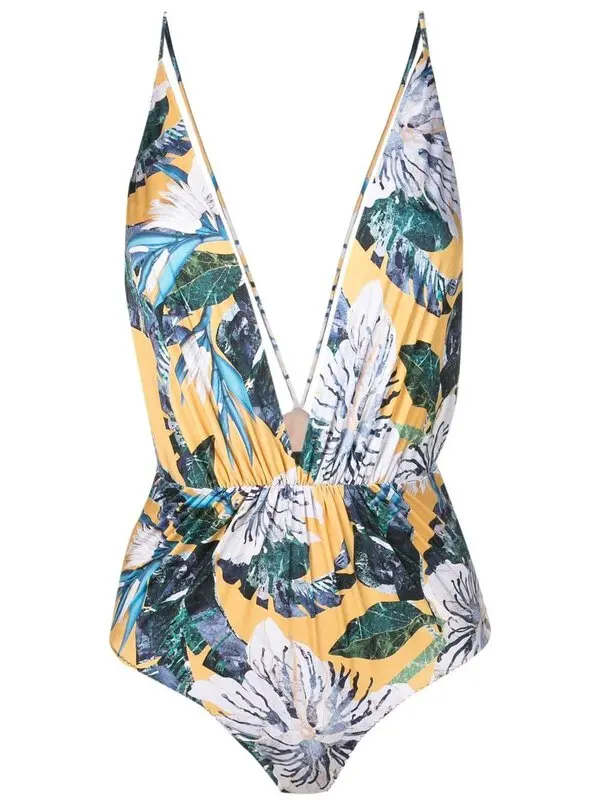 CLUBE BOSSA Calvert Floral One-piece Swimsuit - Blue