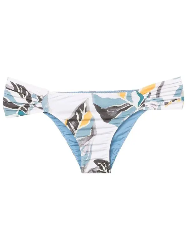 CLUBE BOSSA Ricy Floral-print Bikini Bottom - Blue