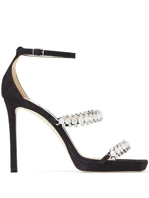 JIMMY CHOO 105mm Bing Sandals - Black
