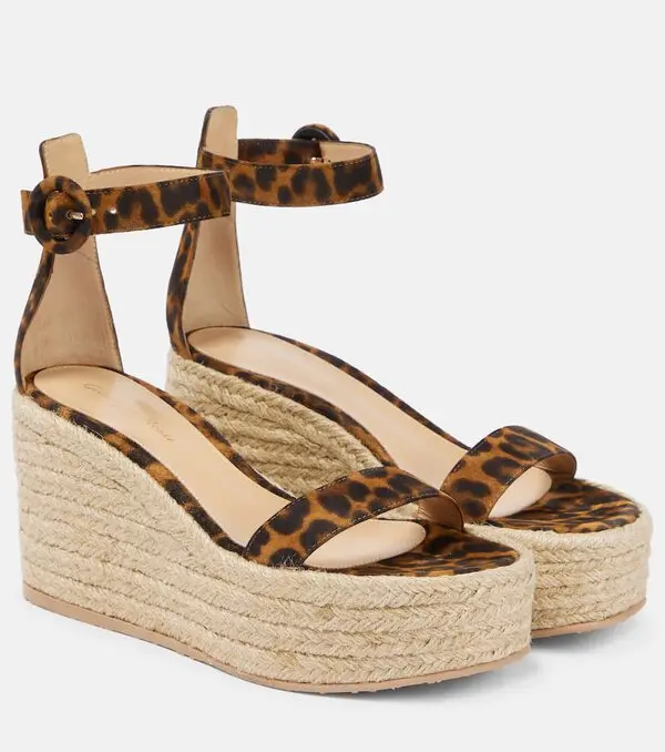 GIANVITO ROSSI Portofino Espadrille Wedges - Multicoloured