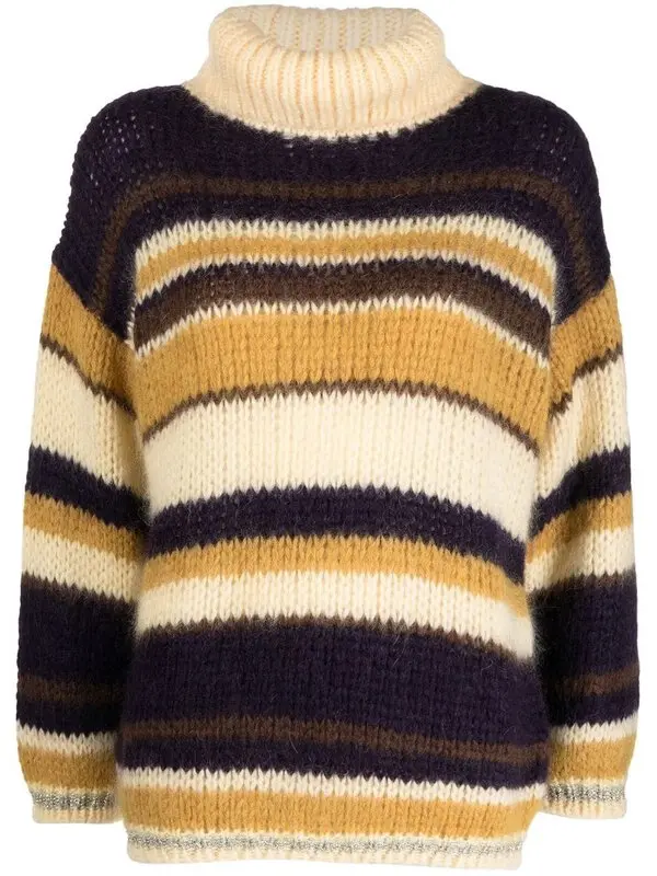 P.a.r.o.s.h Striped Roll Neck Jumper