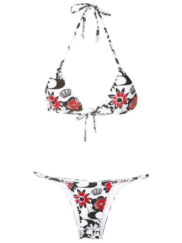 AMIR SLAMA Floral-print Bikini Set