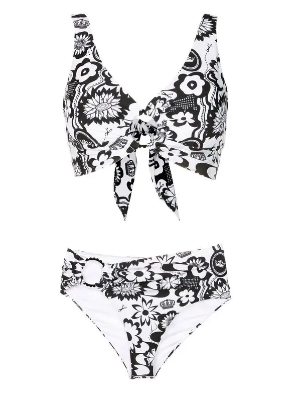 AMIR SLAMA Floral-print Bikini Set