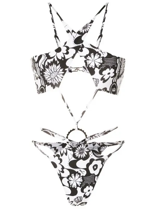 AMIR SLAMA Floral-print Swimsuit