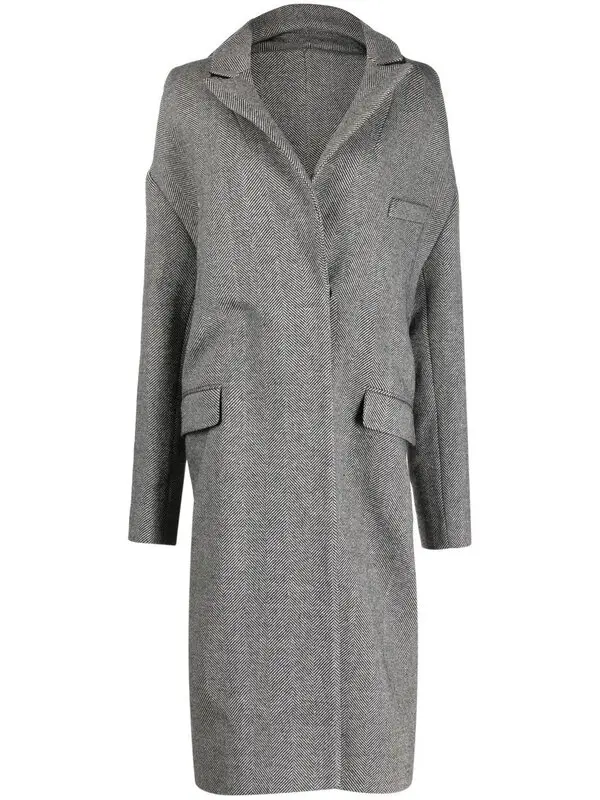 Coperni Single-breasted Herringbone Coat