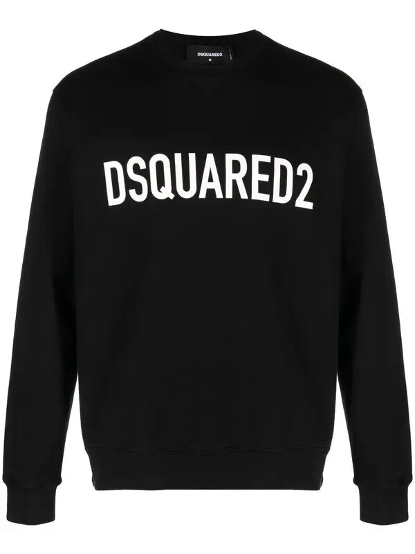 Dsquared2 Logo-print Crew-neck Sweatshirt - Black