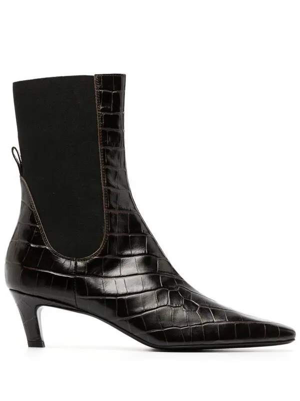 TOTÊME 50mm Croco-embossed Chelsea Boots