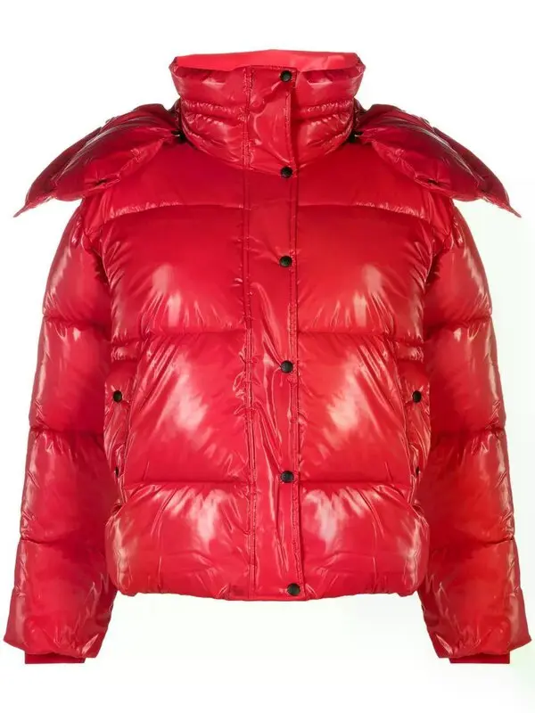 Calvin Klein Hooded Puffer Coat - Xl6 Candy Apple