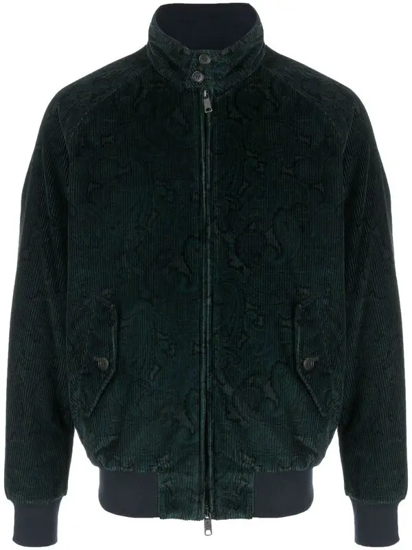 BARACUTA Paisley-print Corduroy Trousers
