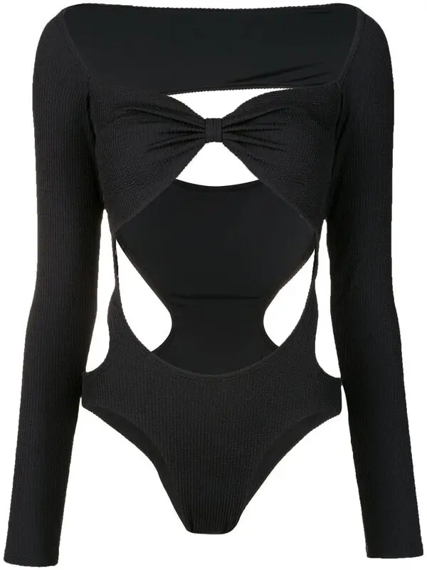 AMIR SLAMA Cut-out Long-sleeved Top