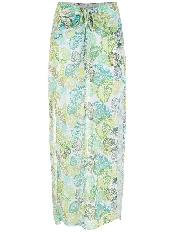 AMIR SLAMA Palm Leaf Print Skirt