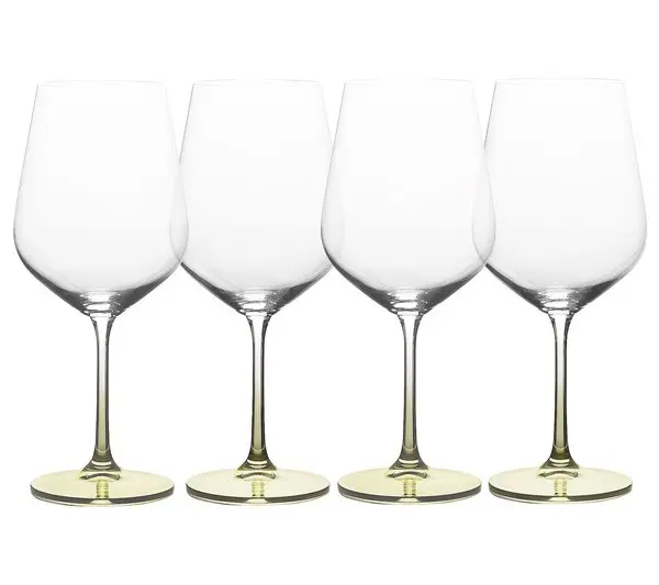 MIKASA Gianna Ombre Sage Set Of 4 Red Wine Glas Ses