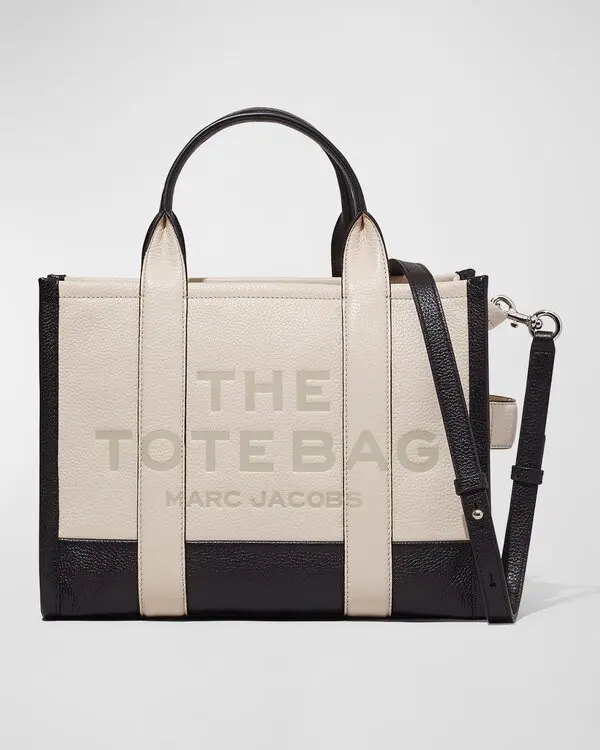 Marc Jacobs Medium Leather Tote Bag - Ivory Multi