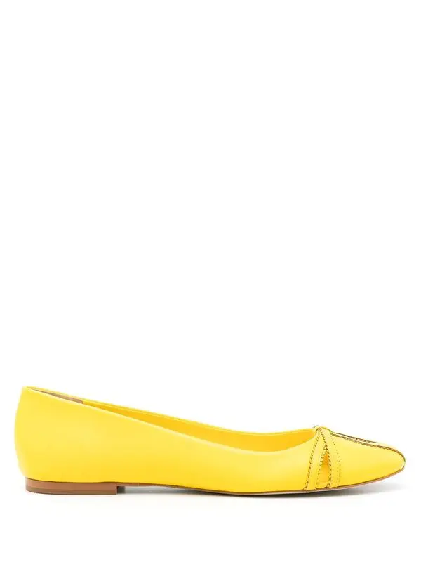 STUDIO CHOFAKIAN Pati Leather Ballerinas - Yellow
