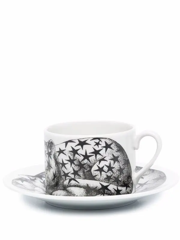 FORNASETTI Graphic-print Porcelain Tea Set