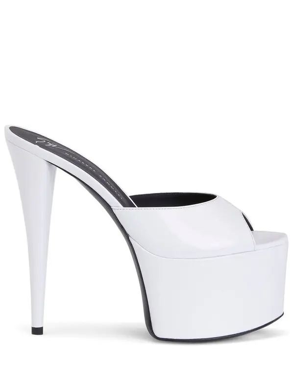 GIUSEPPE ZANOTTI 150mm Gz Aida Platform Sandals - White