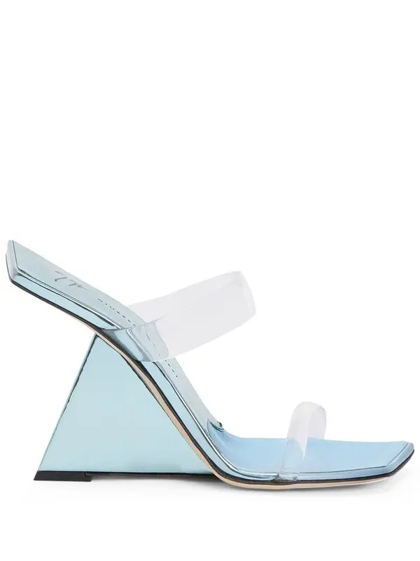 GIUSEPPE ZANOTTI 105mm Florance Plexi Sandals - Blue