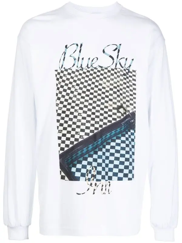 BLUE SKY INN Logo-print Long-sleeve T-shirt