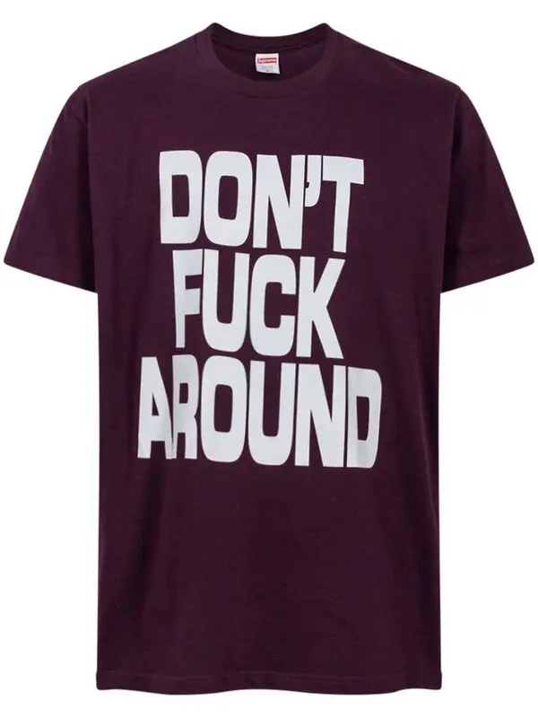 Supreme Slogan Print T-shirt