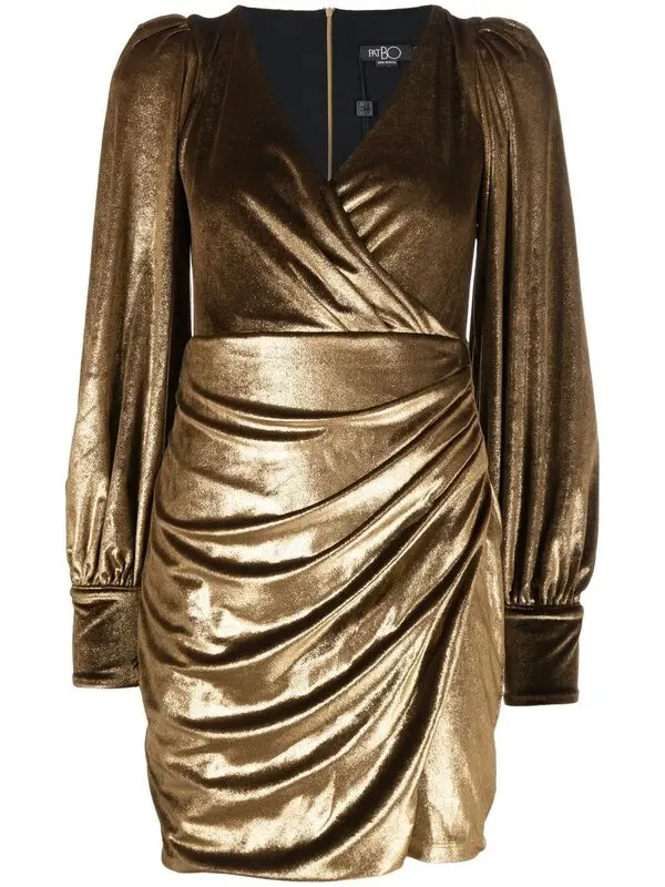 PatBO Draped Velvet Minidress