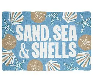 VALERIE PARR HILL 2' X 3' Sand Sea & Shells Rug Valerie