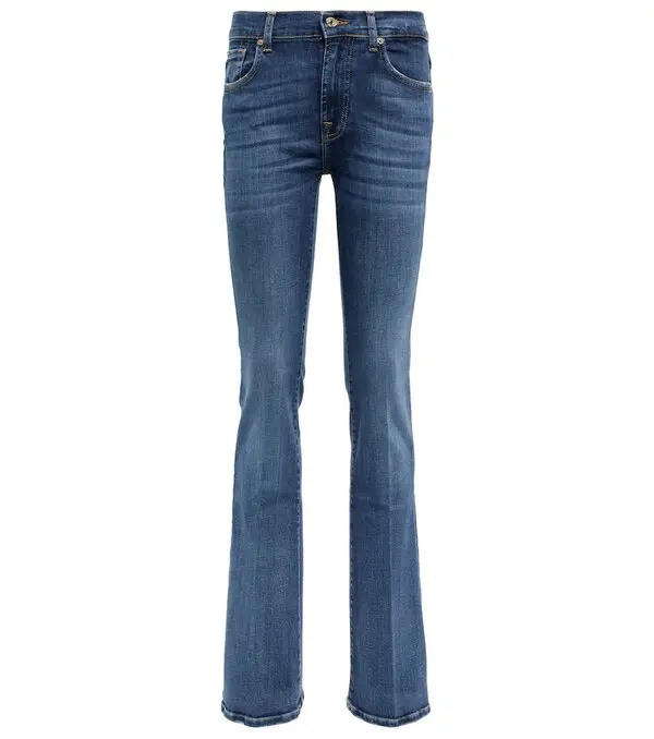 7 For All Mankind Mid-rise Bootcut Jeans - Blue