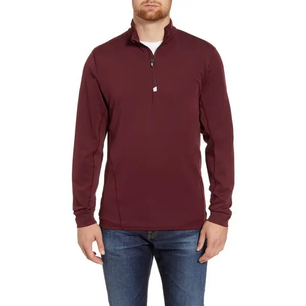 Cutter & Buck Traverse Stretch Quarter Zip Pullover - Bordeaux