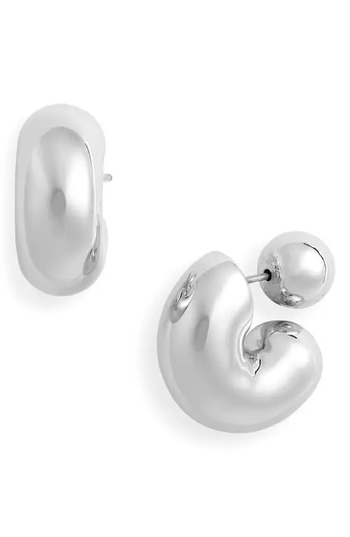 Jenny Bird Tome Medium Hoop Earrings - High Polish Silver