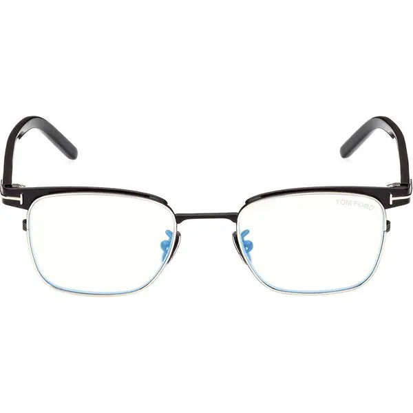 TOM FORD 49mm Square Eyeglasses - Shiny Black