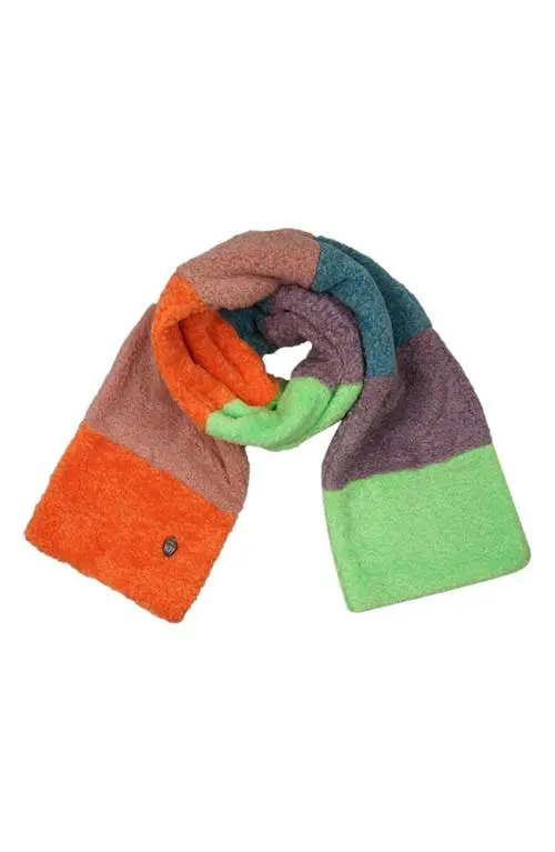 Kurt Geiger Patchwork Faux Shearling Pull Through Scarf