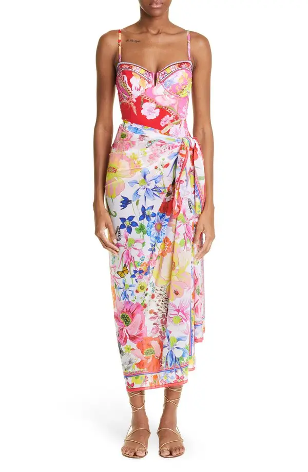camilla fairy gang dress Darling Buds Long Sleeve Buttoned Maxi Dress main image 0