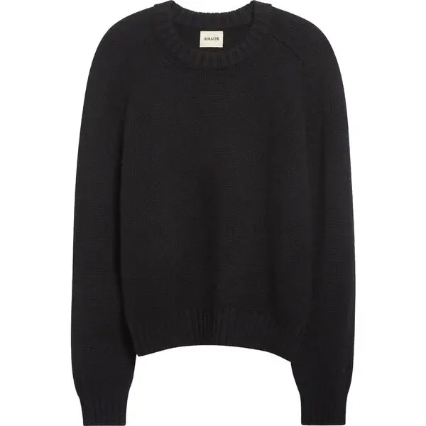 Khaite Mae Crewneck Cashmere Sweater - Black