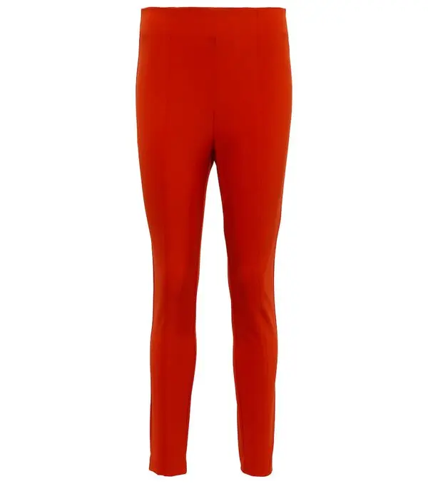 Veronica Beard High-rise Skinny Scuba Pants - Red