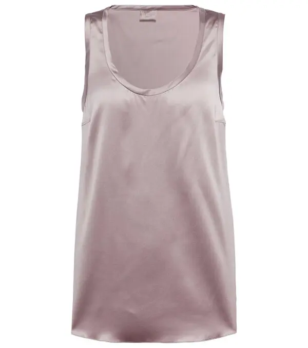 Brunello Cucinelli Silk-blend Tank Top