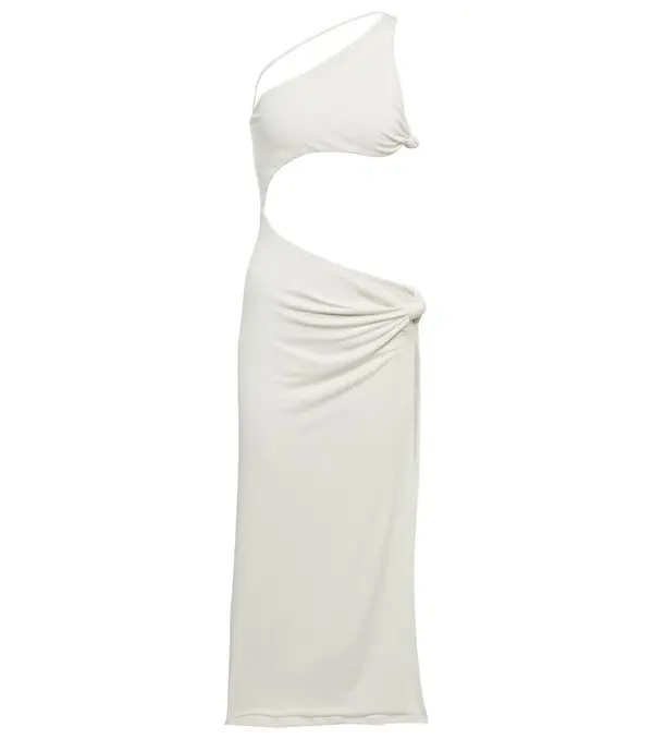 BANANHOT Ariana Cutout One-shoulder Beach Dress - White
