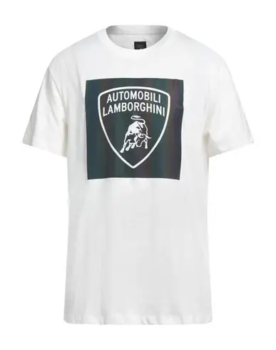 AUTOMOBILI LAMBORGHINI T-shirt Size Cotton, Elastane - White