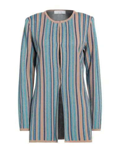 KAOS Striped Knit Cardigan - Beige